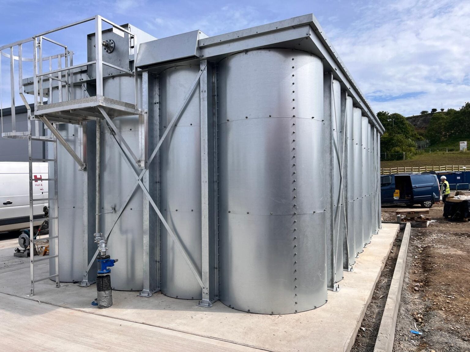 Firetainer® (OP50) Rectangular Fire Water Storage Tank Installed in a ...